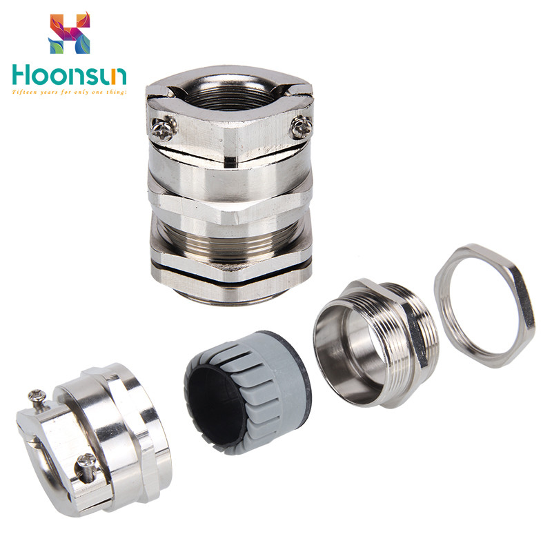 Double Locked Waterproof Cable Gland / Lock Fastener Electrical Cable ...