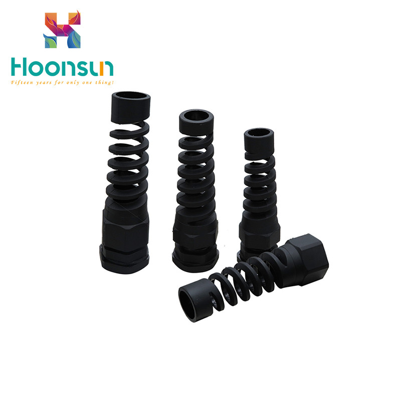 Nylon Bending Spiral Cable Gland Silicone Rubber With Dust Proof Protection