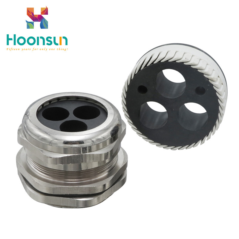 Multiple Entry Silicone Waterproof Cable Gland M10 M63 Dustproof